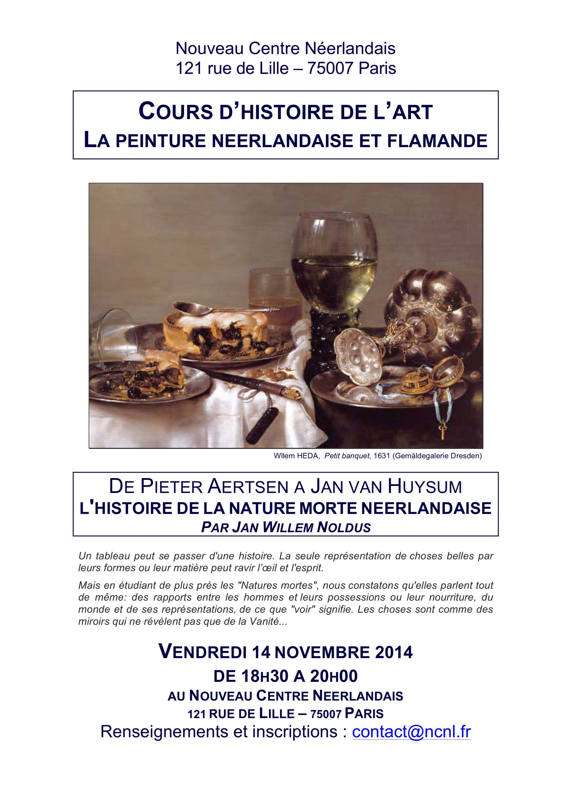 Cours-conférence Art et culture des Pays-Bas (cours en français) – De ...